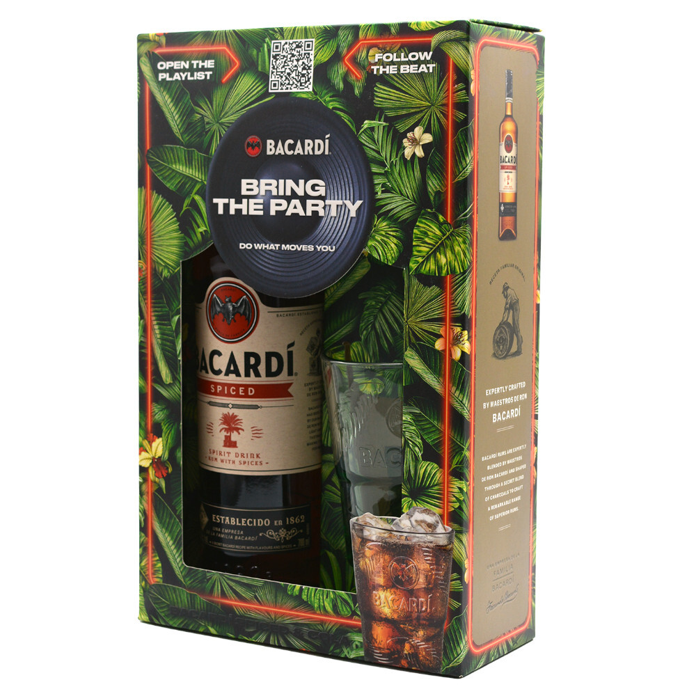 Bacardi - Rom Spiced + 1 pahar - 0.7L, Alc: 35%