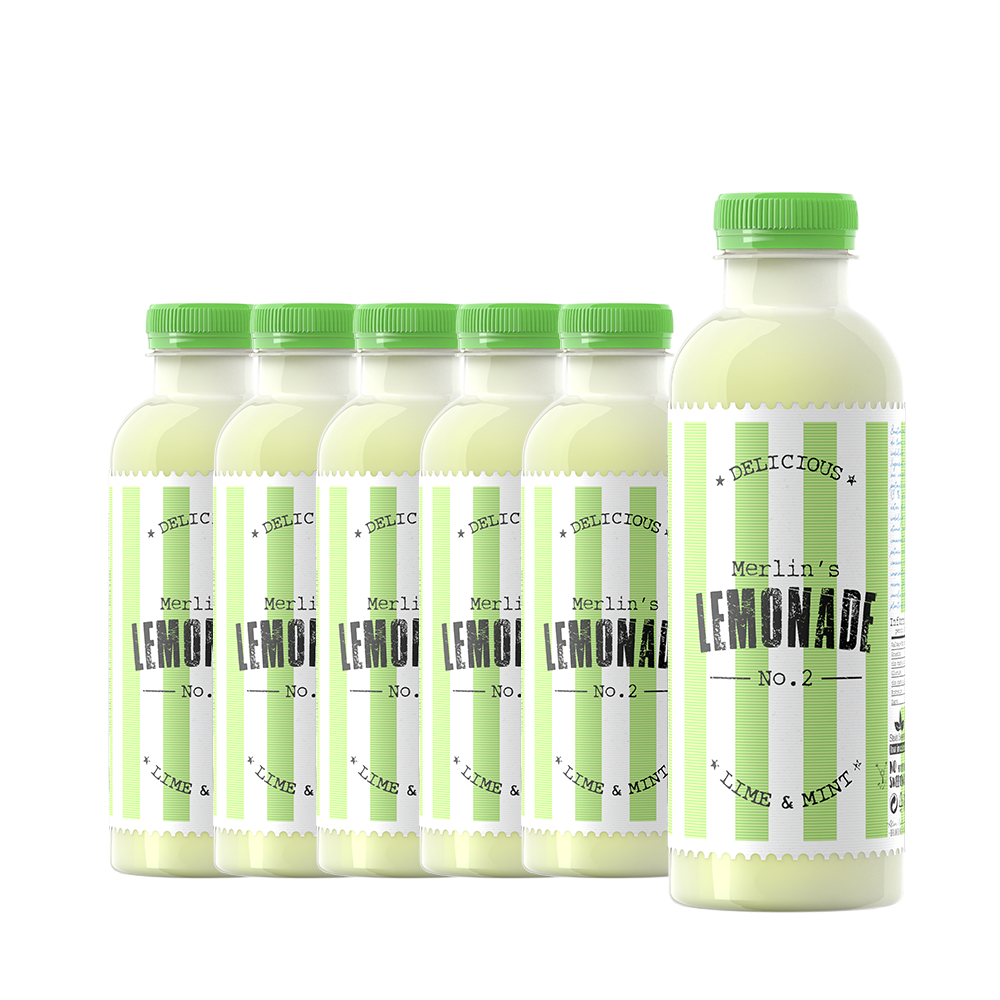 Merlin's Lemonade - No.2 Lime & Mint - 6 buc. x 0.6L - PET